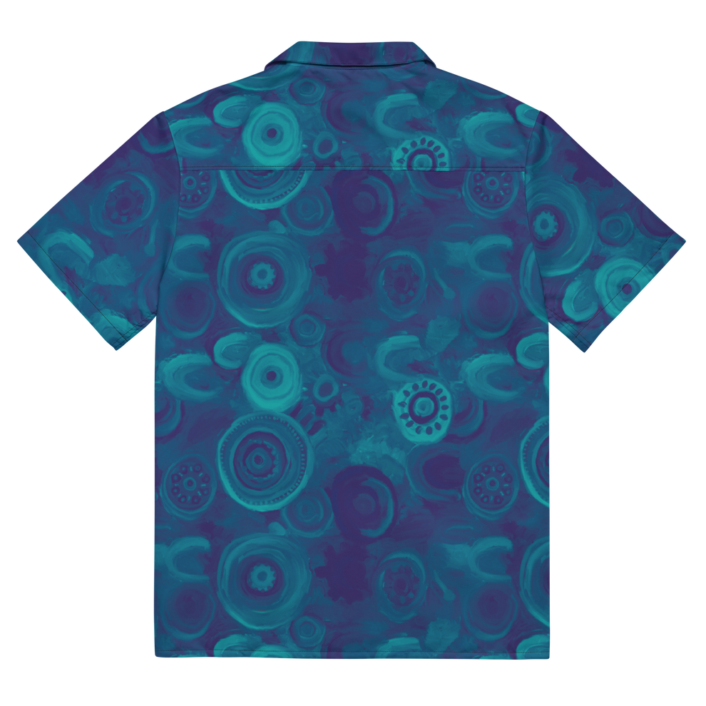 “Ocean” button shirt – Bobbi Lockyer the Label - Aboriginal Fashion Design and Clothing