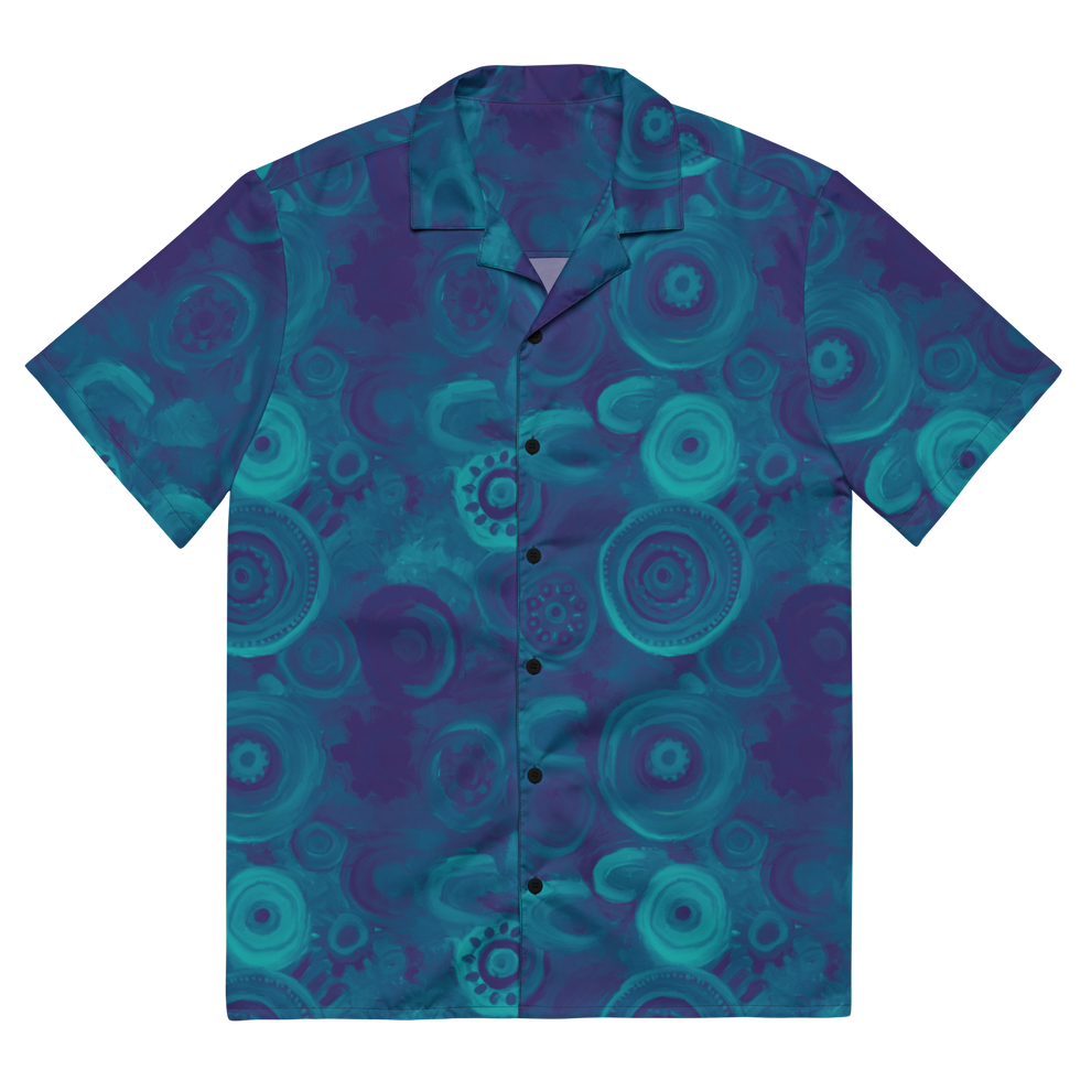 “Ocean” button shirt – Bobbi Lockyer the Label - Aboriginal Fashion Design and Clothing